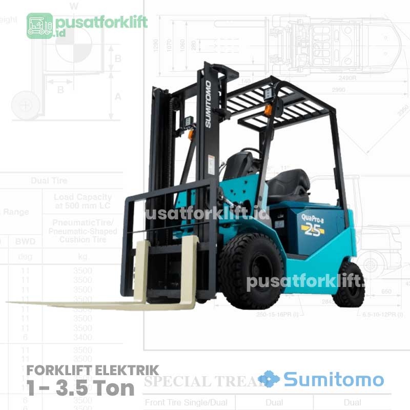 Forklift Sumitomo Elektrik 1.5 Ton - 3 ton - Pusat Forklift Indonesia