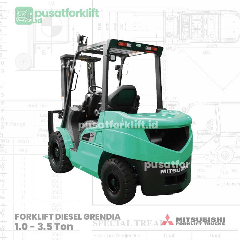 Mitsubishi Forklift 3 Ton Diesel FD30N - Pusat Forklift Indonesia