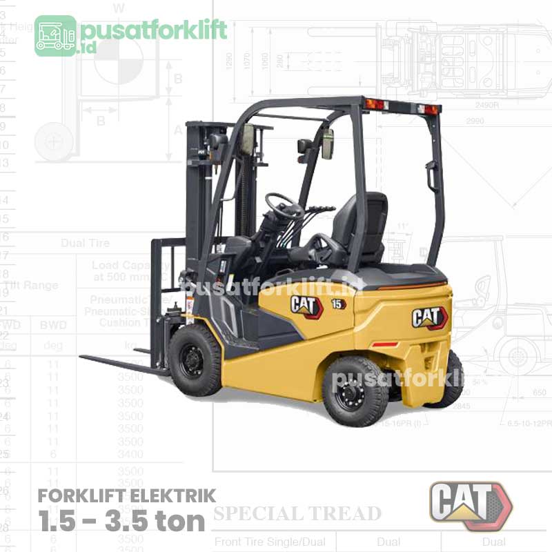 Forklift Caterpillar Elektrik 3 ton EP30CB - Pusat Forklift CAT