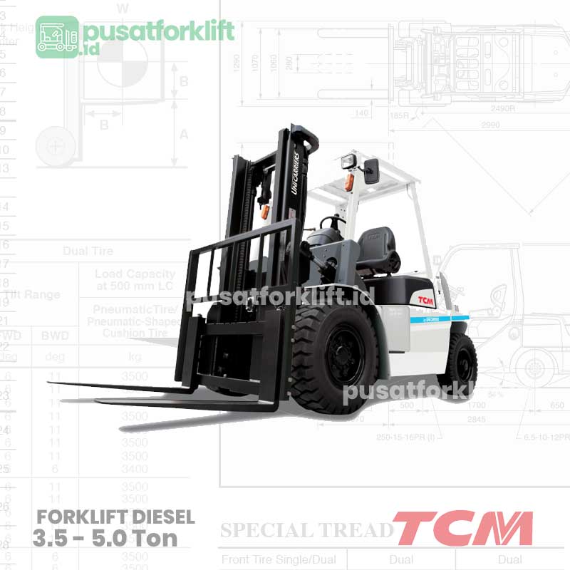 TCM Forklift 5 Ton Diesel - Pusat Forklift Indonesia
