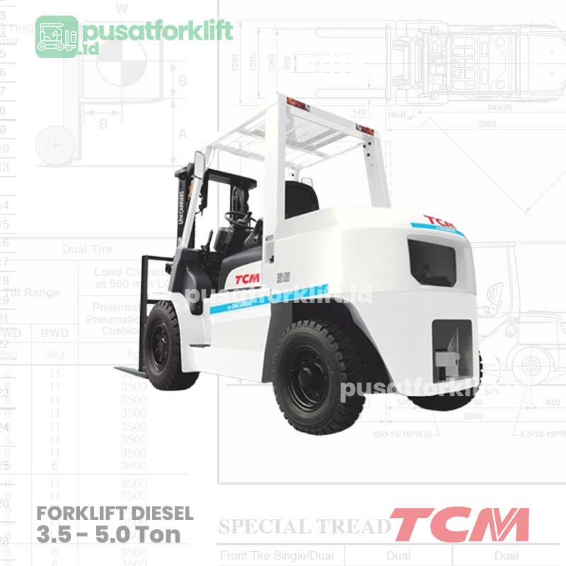 TCM Forklift 5 Ton Diesel - Pusat Forklift Indonesia